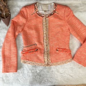 McGinn | Jackets & Coats | Mcginn Maria Beaded Collar Jacket Tweed ...